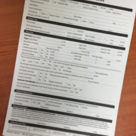 Breathalyser | Drug & Alcohol Site Testing Form